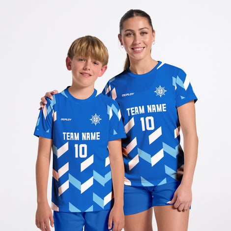 Blue Football Jerseys | Blue Soccer Team Jersey | Deploy Football